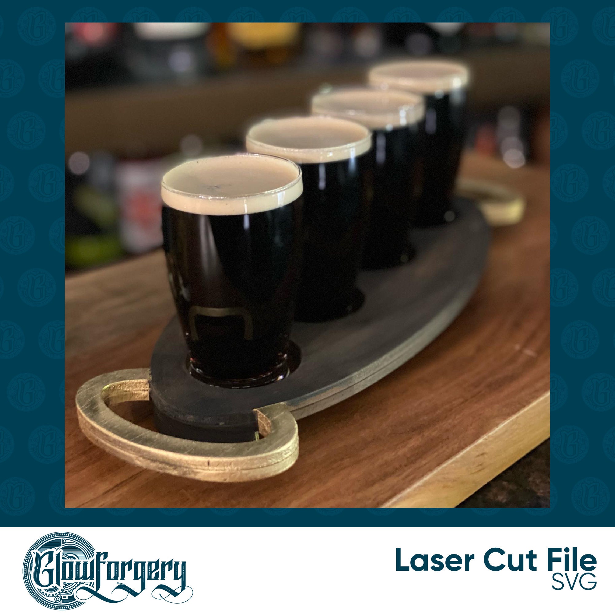Beer Flight Tray / Digital Laser Cut SVG File / Glowforge / - Etsy