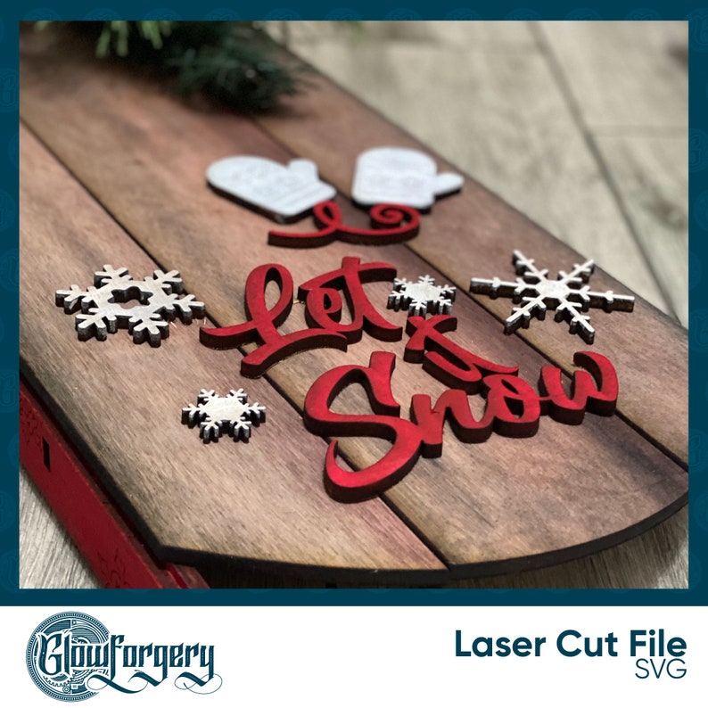 Snow Sled / Digital Laser Cut SVG File / Glowforge / Home - Etsy
