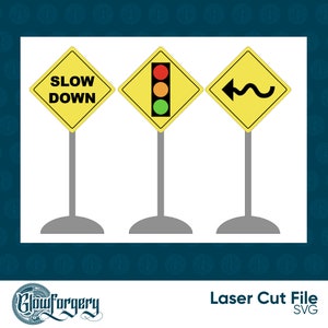 18" Road Sign Set / Digital Laser Cut SVG File / Glowforge / Home Decor ...