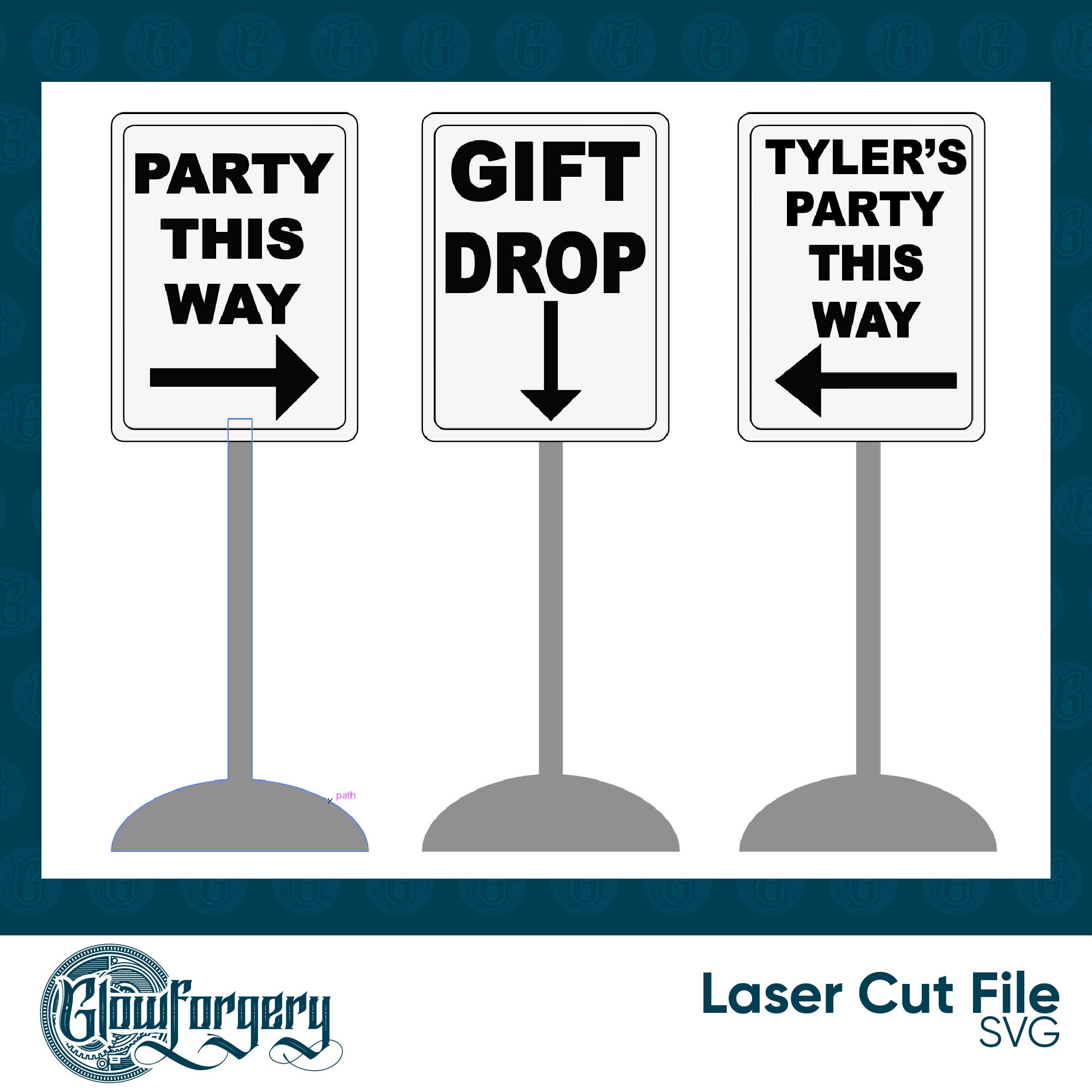 18 Road Sign Set / Digital Laser Cut SVG File / - Etsy