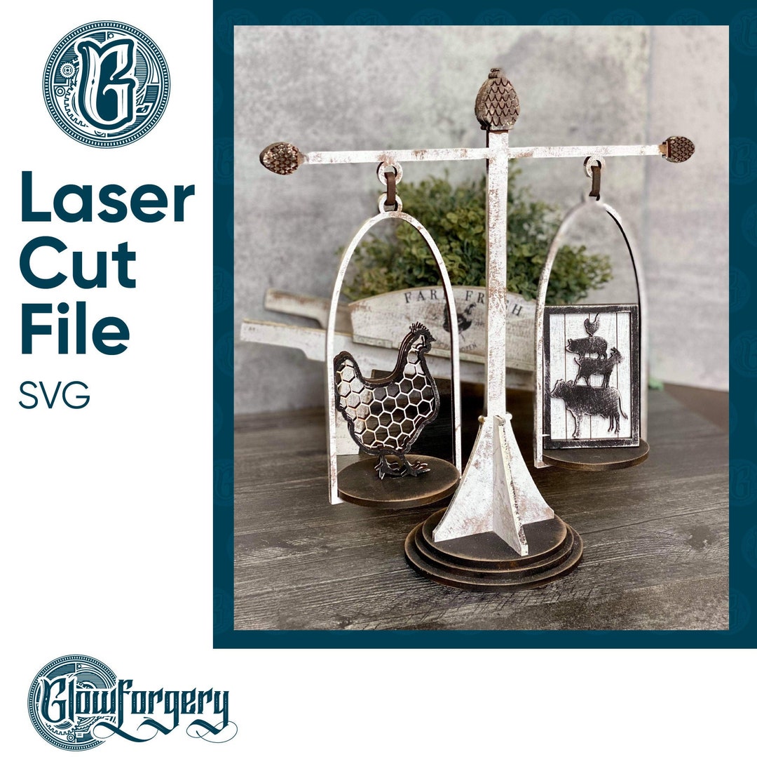 Rustic Farmhouse Scale Decor / Digital Laser Cut SVG File / Glowforge ...