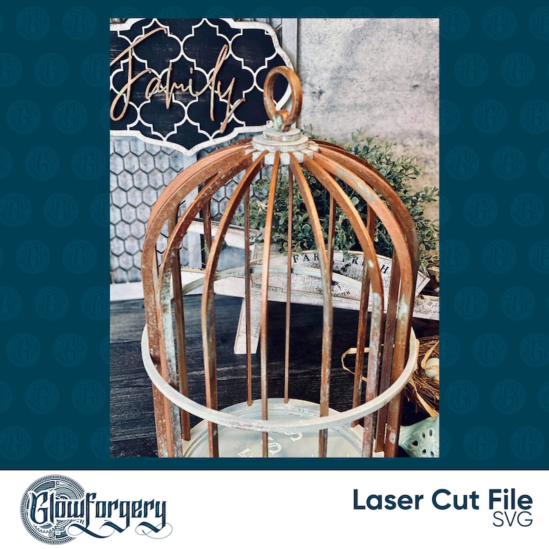 Bird Cage / Digital Laser Cut SVG File / Glowforge / Home | Etsy