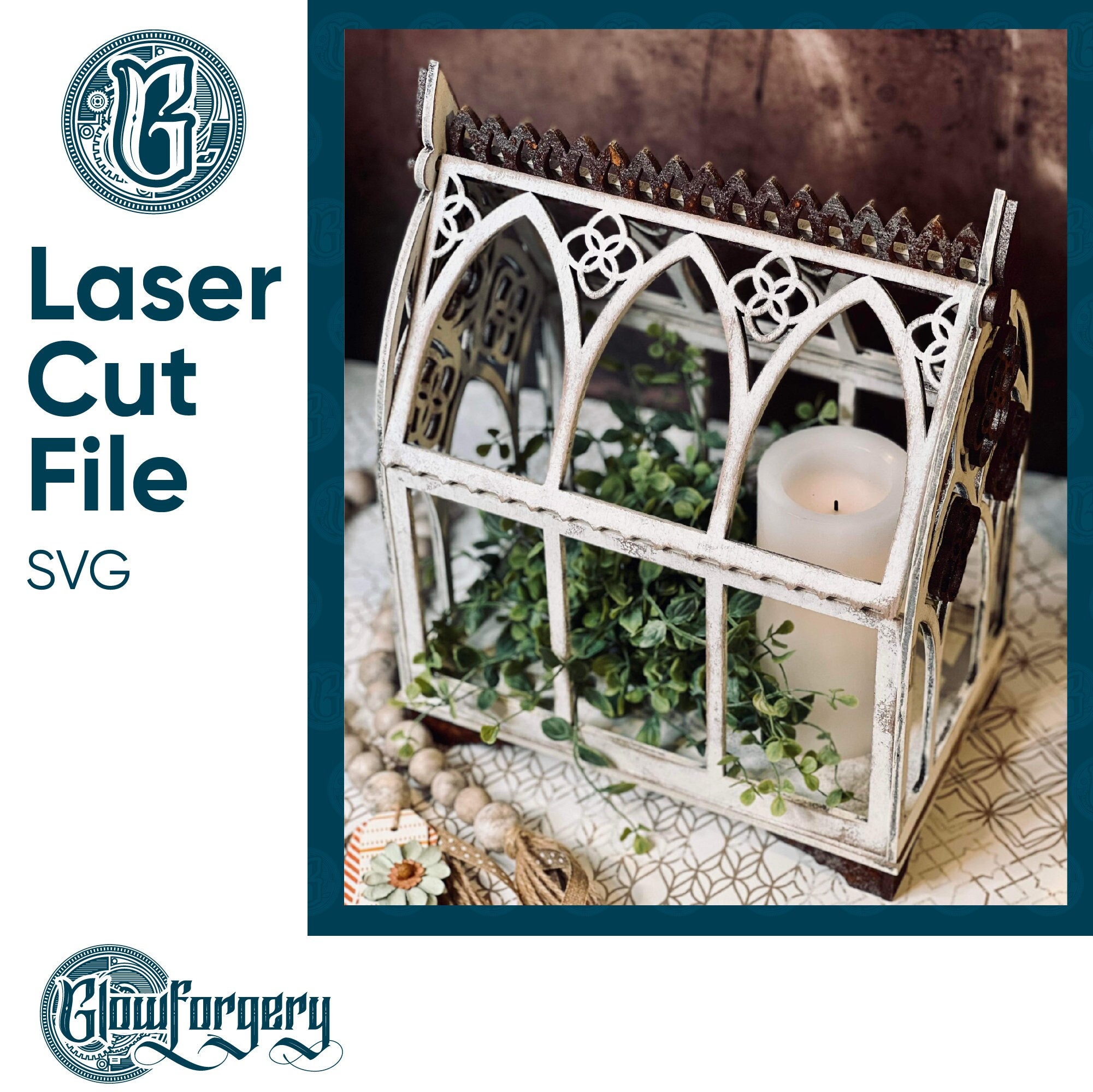Gothic Greenhouse / Digital Laser Cut SVG File / Glowforge / - Etsy