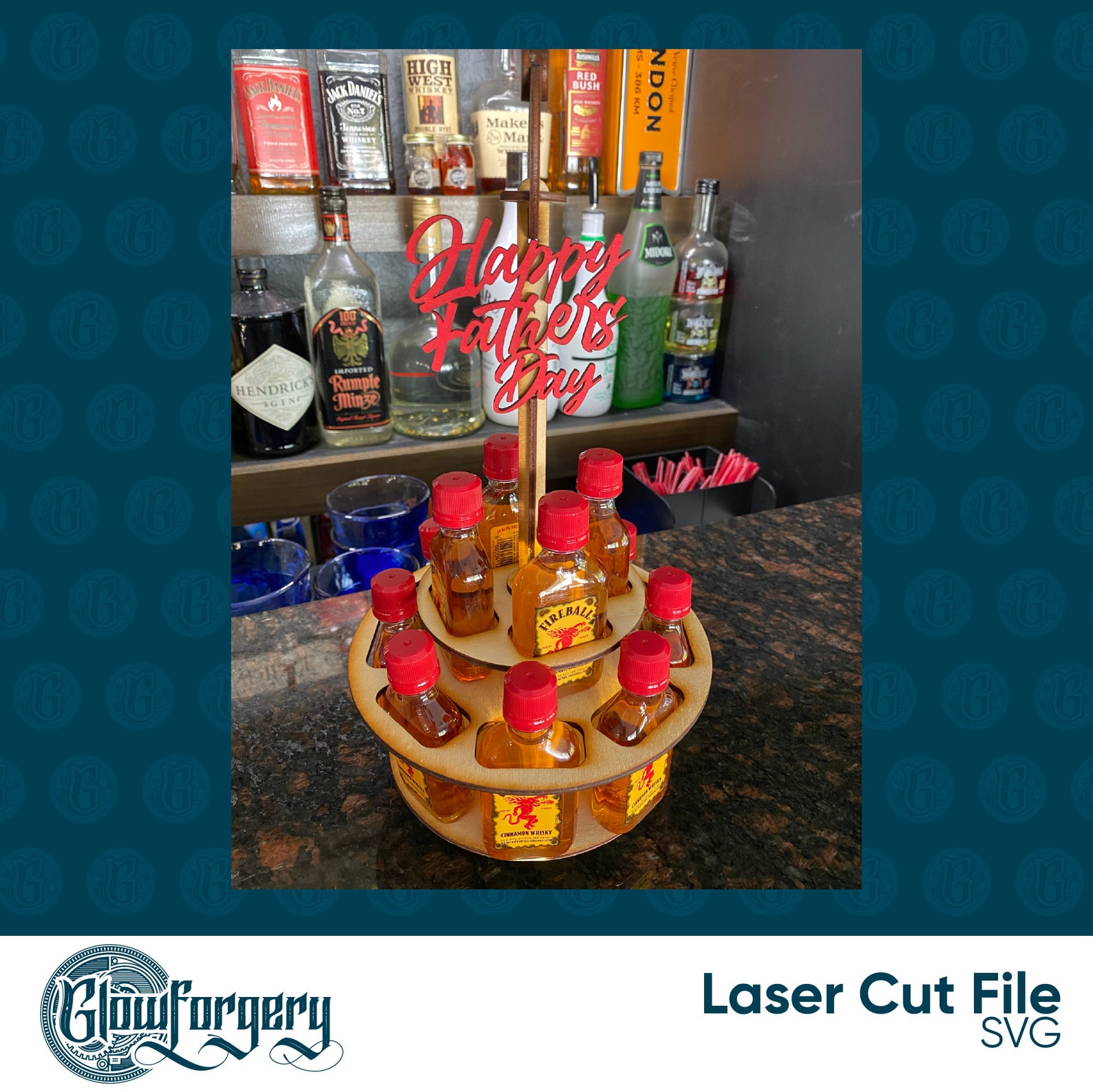 Mini Fireball Bottle Cake Caddy / Digital Laser Cut SVG File / - Etsy