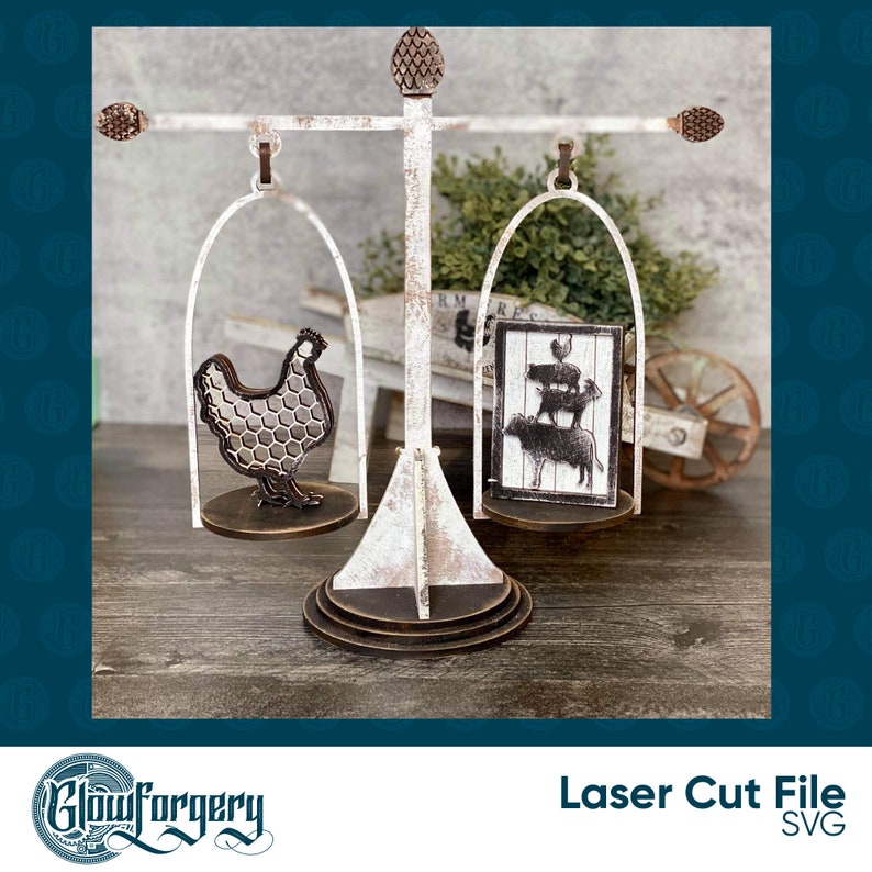 Rustic Farmhouse Scale Decor / Digital Laser Cut SVG File / Glowforge ...