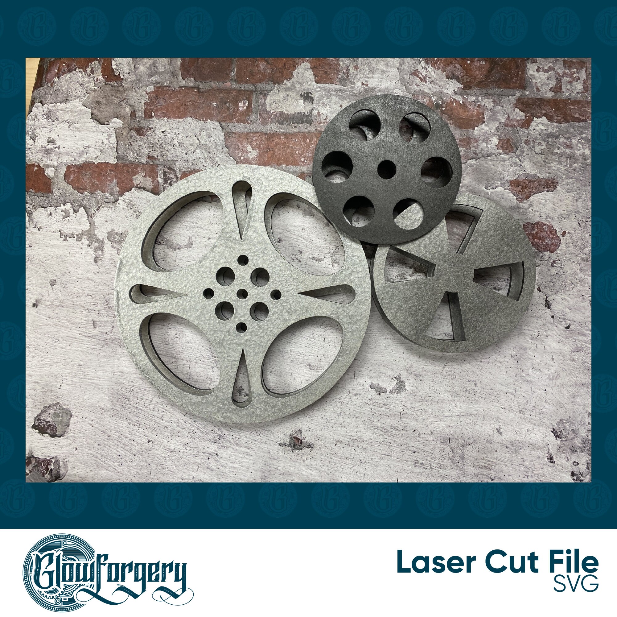 Movie Reel & Clapper Board Set / Digital Laser Cut SVG File / - Etsy