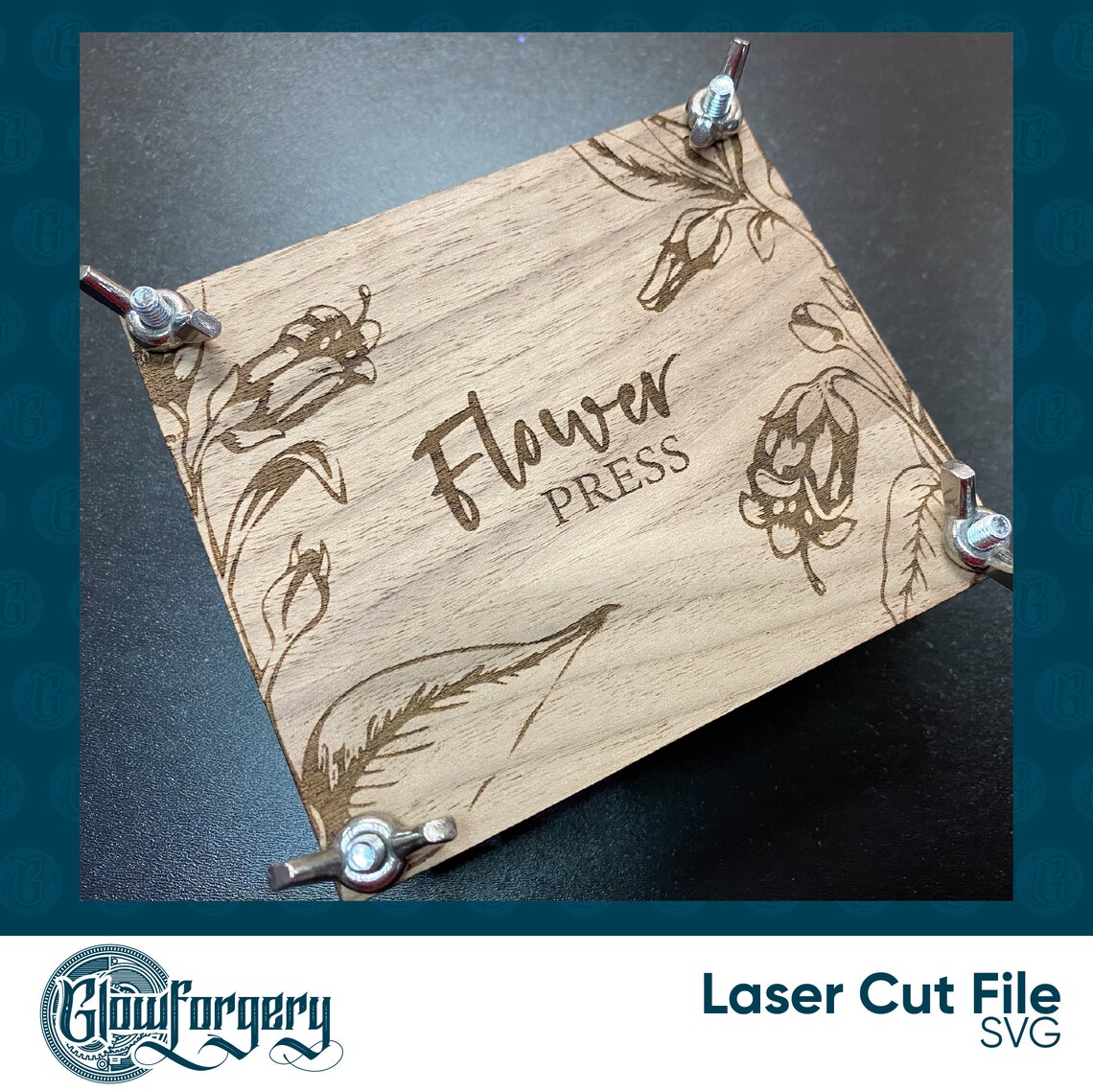 The Little Modern Flower Press / Digital Laser Cut SVG File / - Etsy