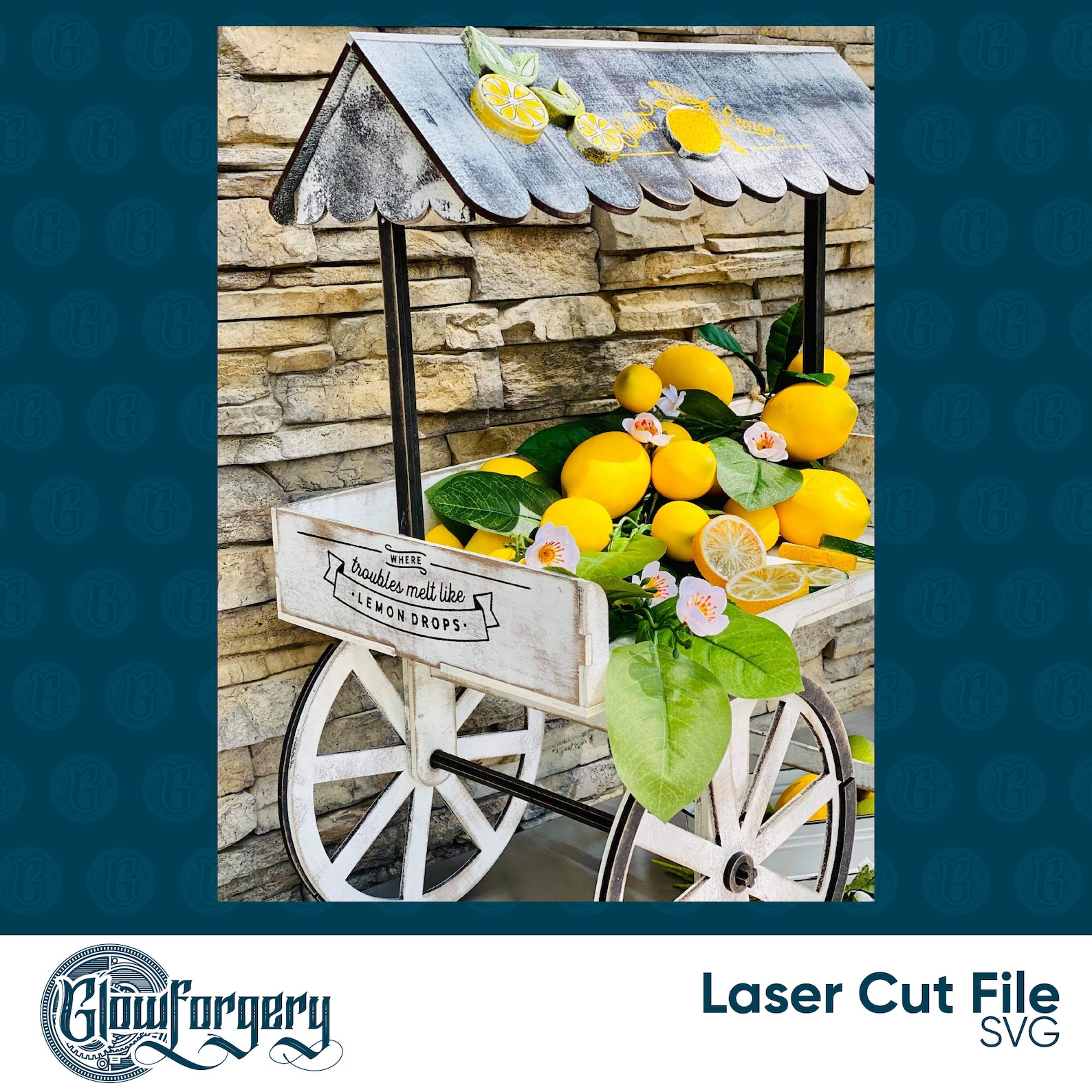 Lemonade Cart / Digital Laser Cut SVG File / Glowforge / Home Decor ...