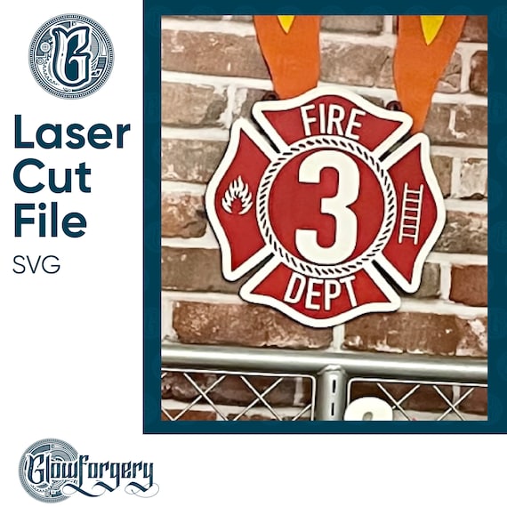 Fire Dept fire Fighter Party Sign With Ladder & Numbers / | Etsy