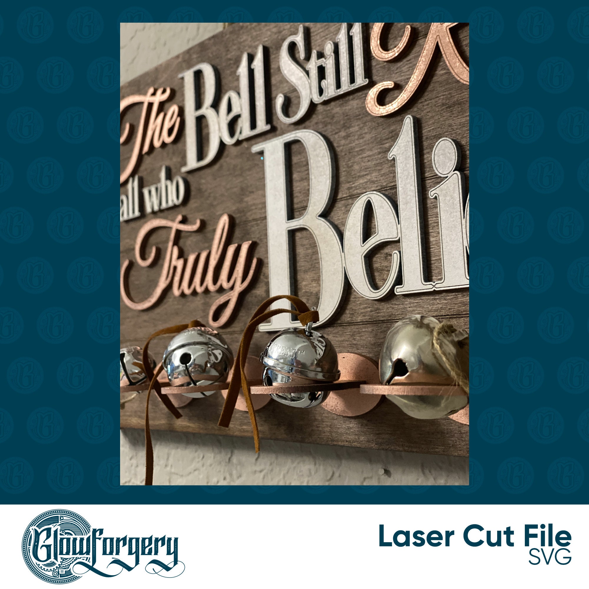 Believe - Bell Collection Display / Digital Laser Cut SVG File ...