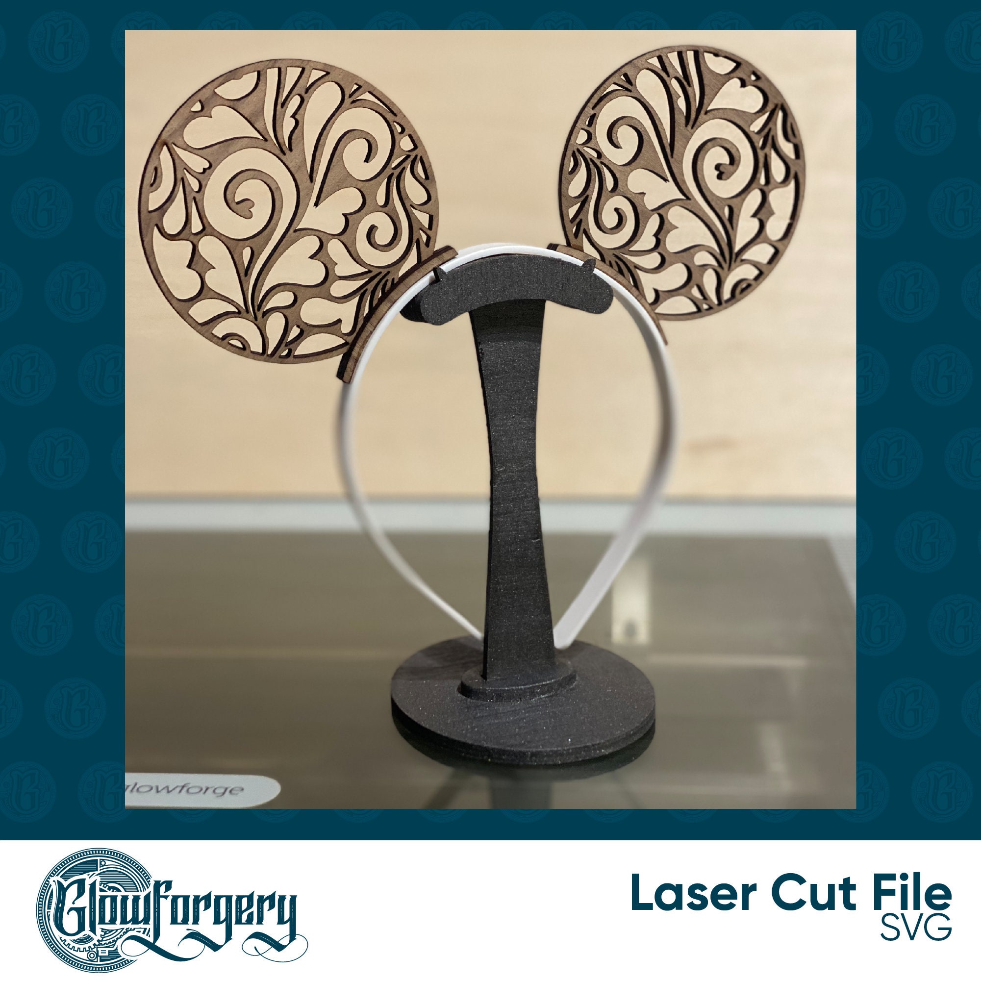 Organic Ears Collection / Digital Laser Cut SVG File / Glowforge / Home ...