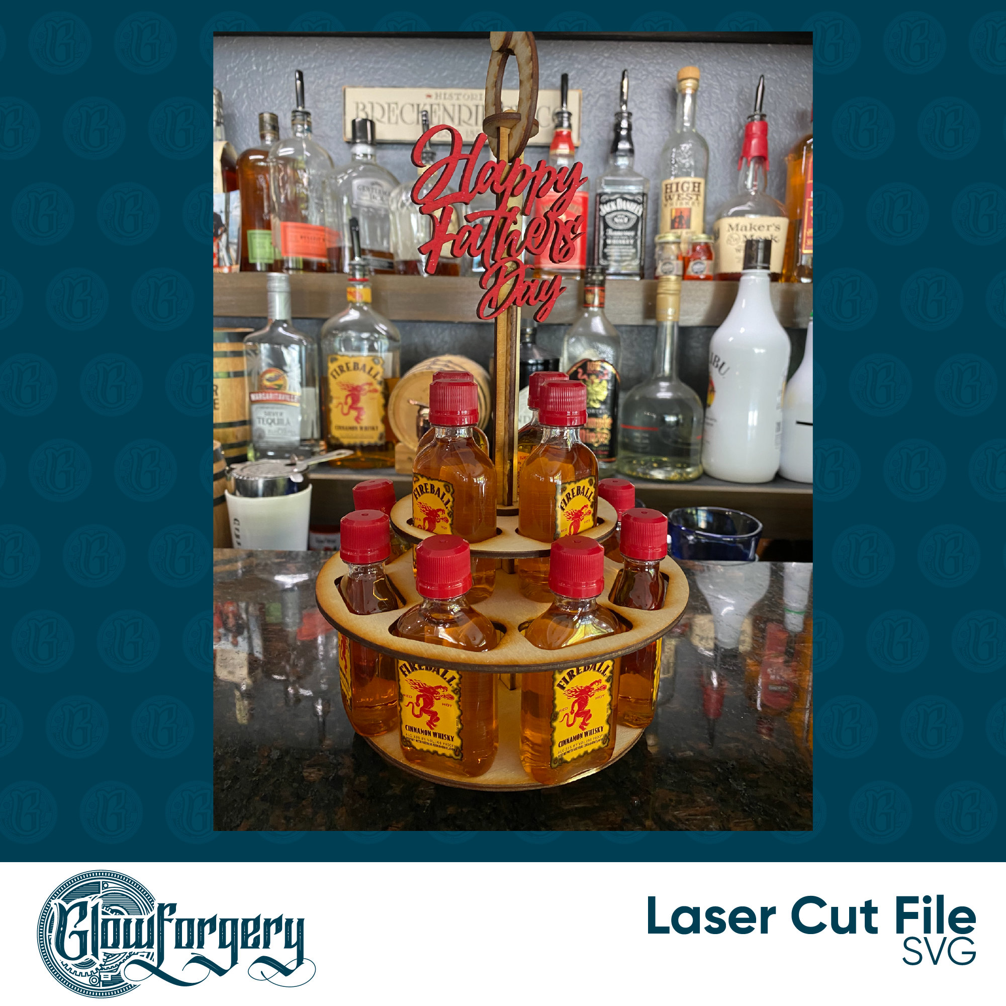 Mini Fireball Bottle Cake Caddy / Digital Laser Cut SVG File / - Etsy