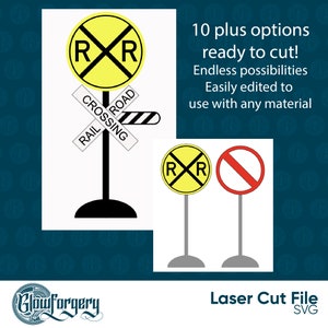 18" Road Sign Set / Digital Laser Cut SVG File / Glowforge / Home Decor ...