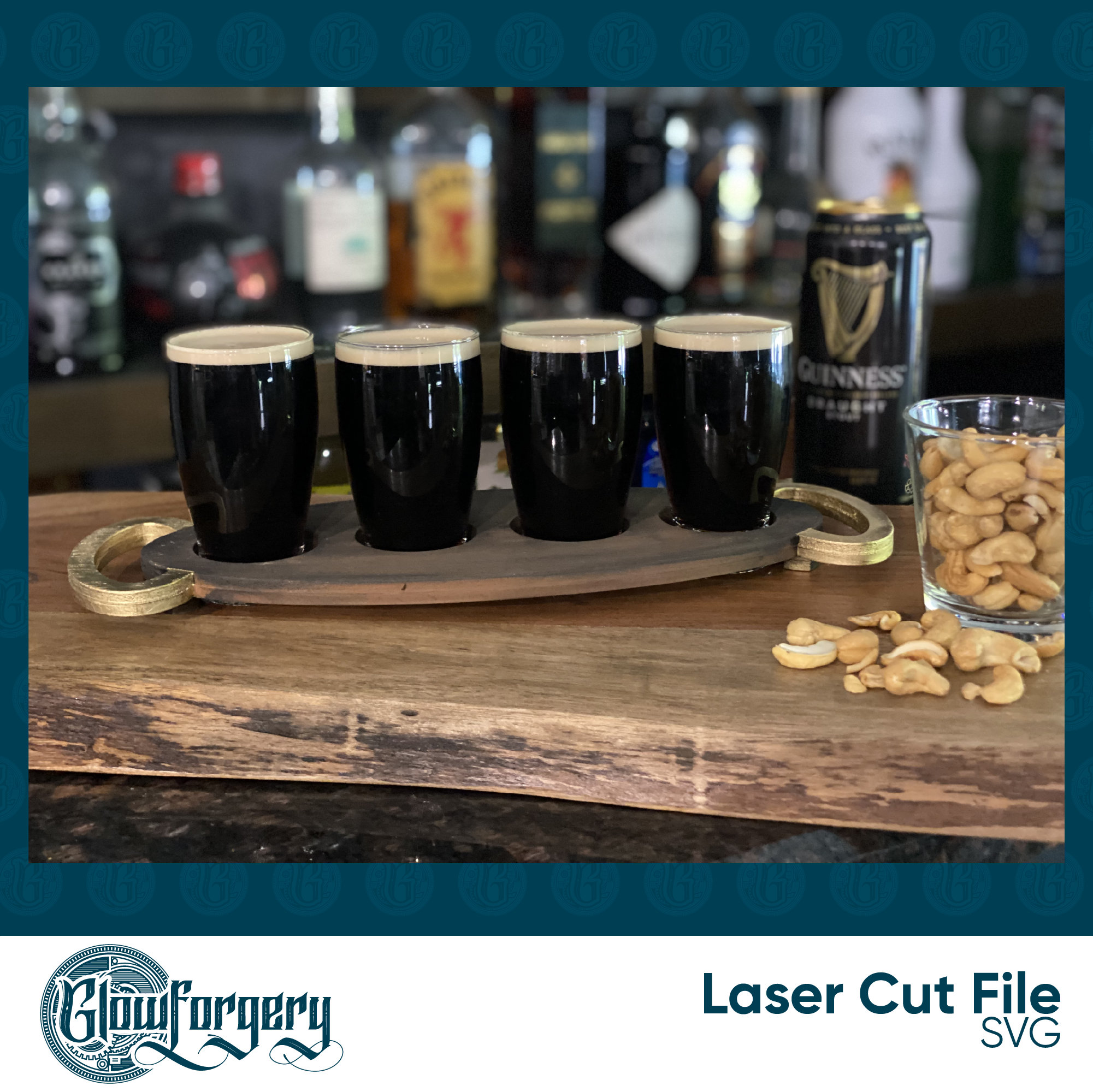 Beer Flight Tray / Digital Laser Cut SVG File / Glowforge / - Etsy