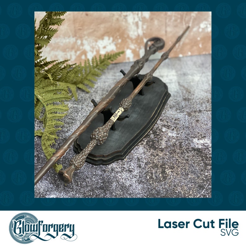 Wand Display Stand / Digital Laser Cut SVG File / Glowforge / - Etsy