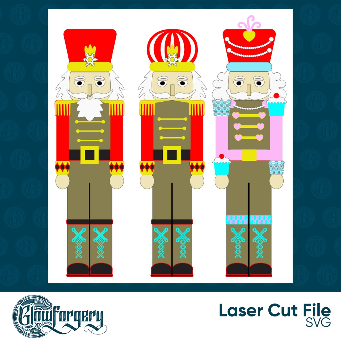 Giant Nutcracker for Leaner / Digital Laser Cut SVG File / Glowforge ...