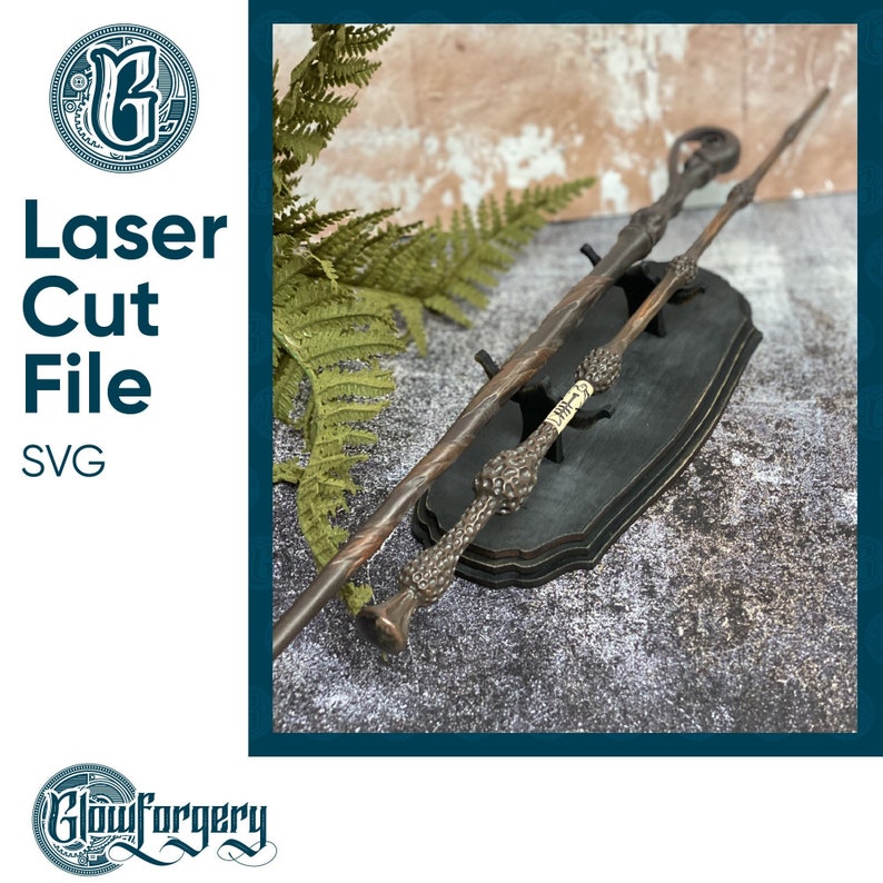Wand Display Stand / Digital Laser Cut SVG File / Glowforge / - Etsy