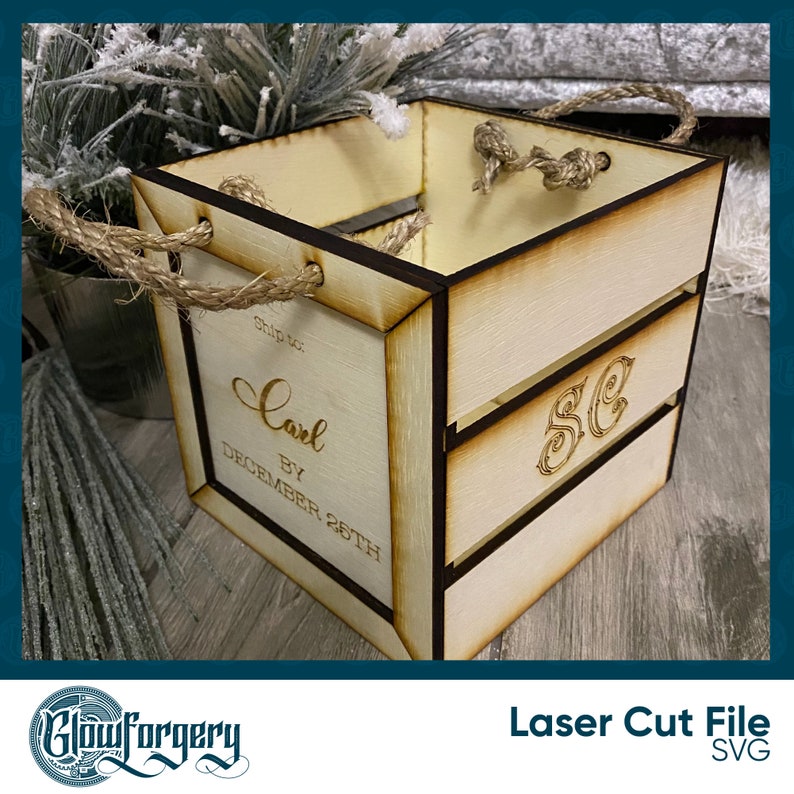 Santas North Pole Shipping Crate / Digital Laser Cut SVG File - Etsy