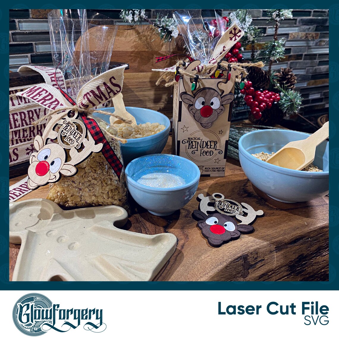 Magic Reindeer Food Box / Digital Laser Cut SVG File / Glowforge / Home ...