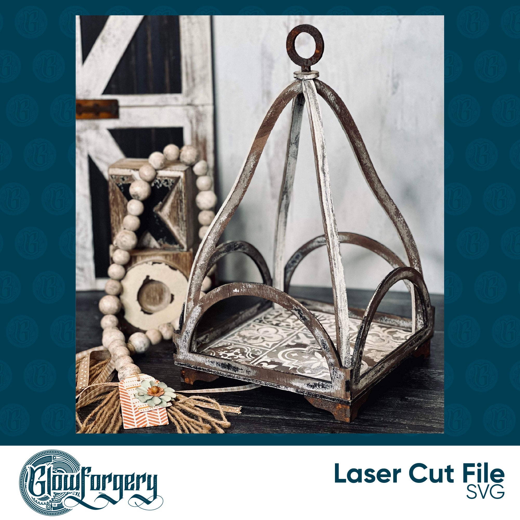 Rustic Cloche / Digital Laser Cut SVG File / Glowforge / Home | Etsy