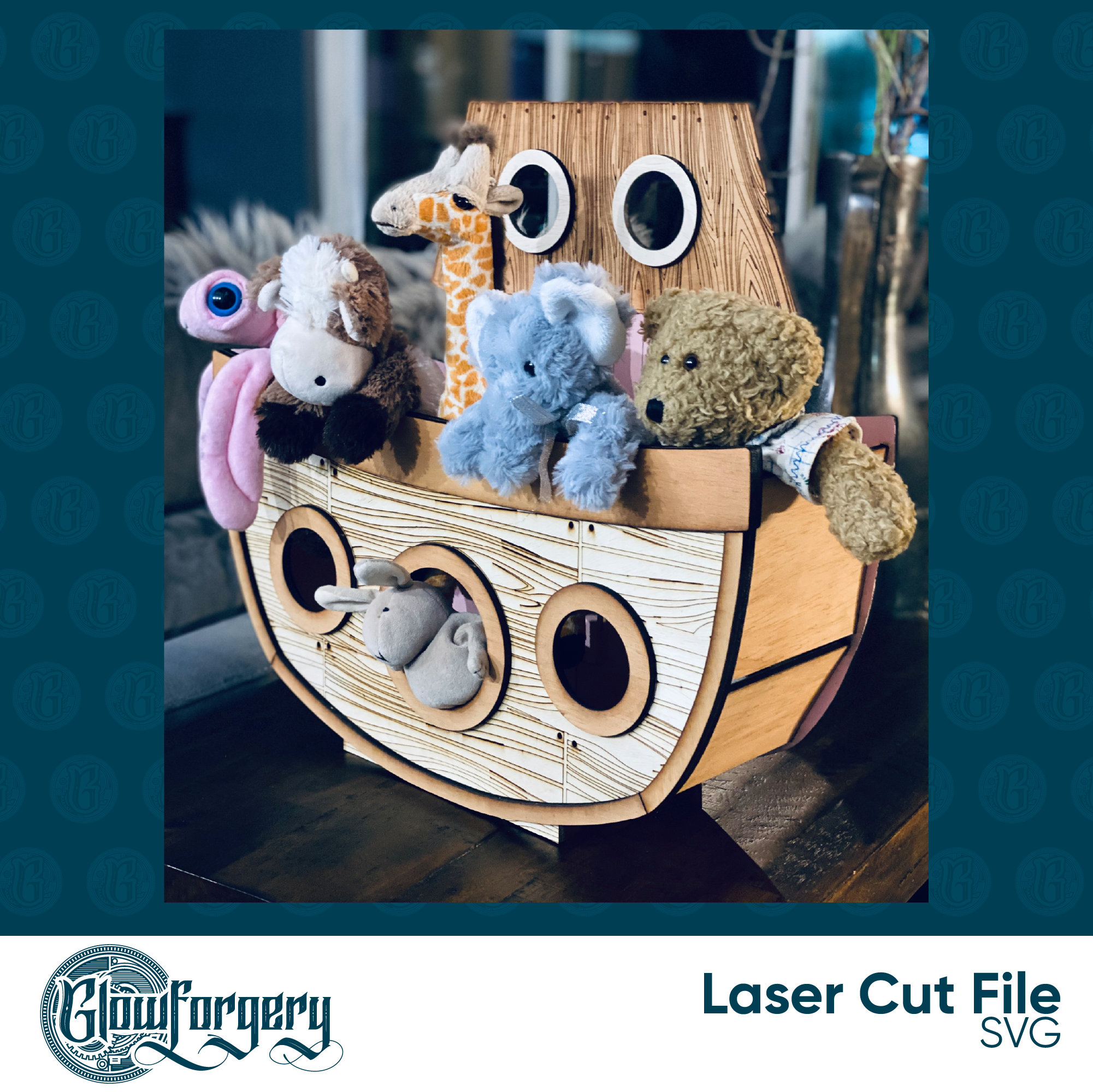 Noah's Ark / Digital Laser Cut SVG File / Glowforge / Home - Etsy