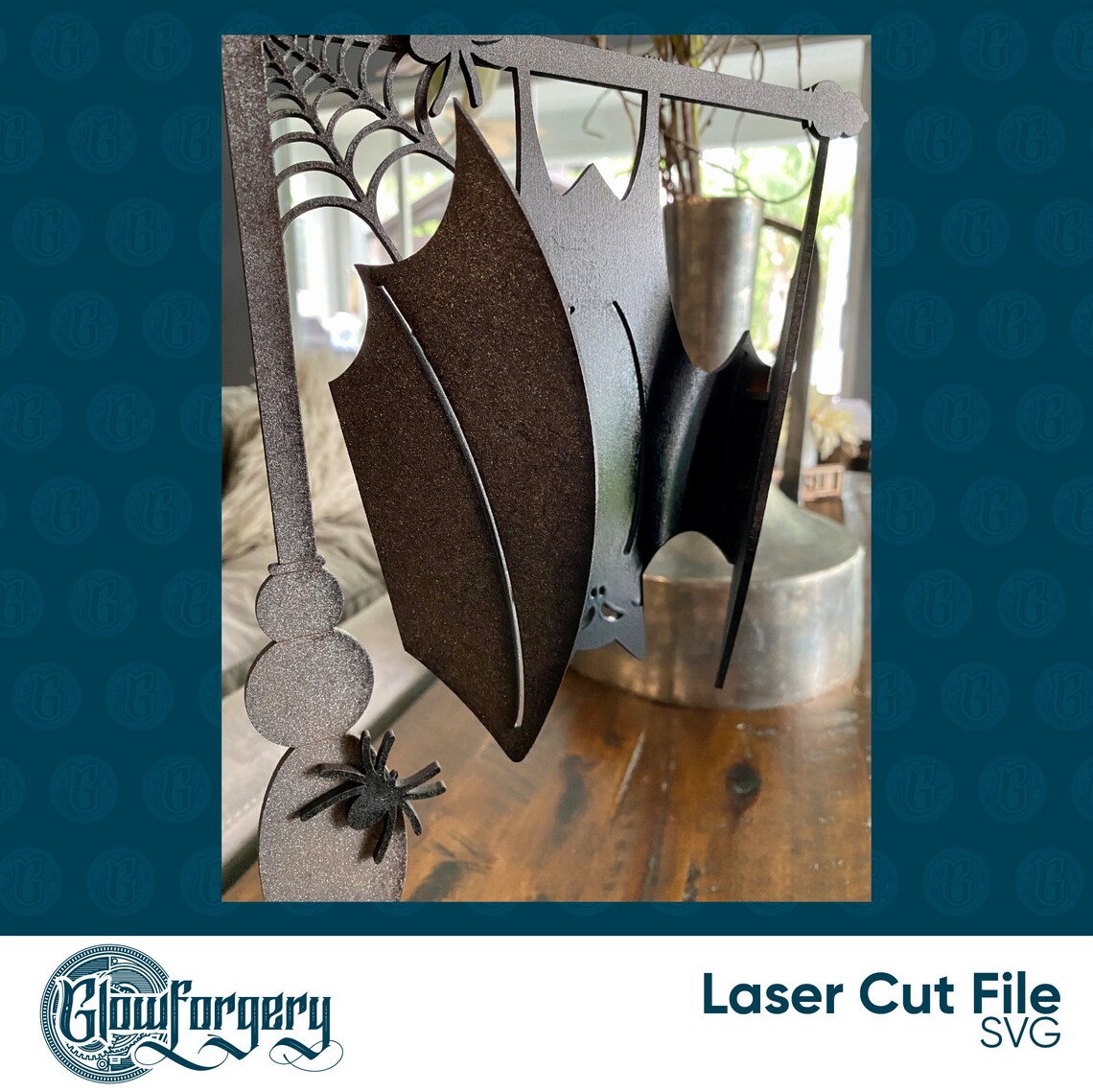 Spooky Signpost With 3D Hanging Bat / Digital Laser Cut SVG - Etsy