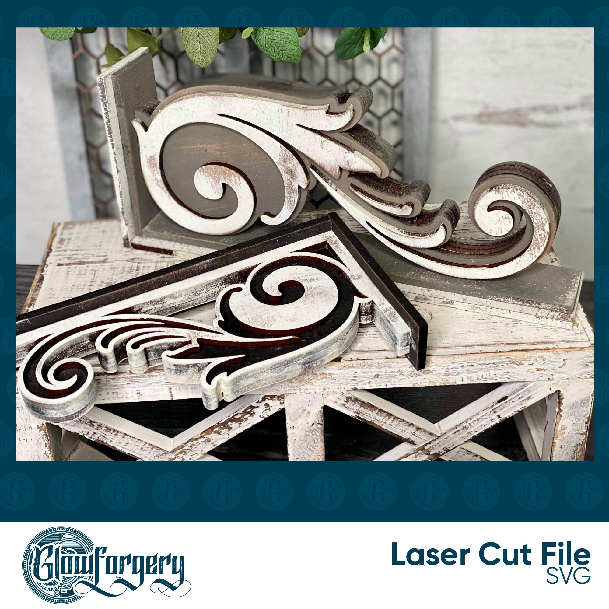 Decorative Corbel Set / Digital Laser Cut SVG File / Glowforge | Etsy