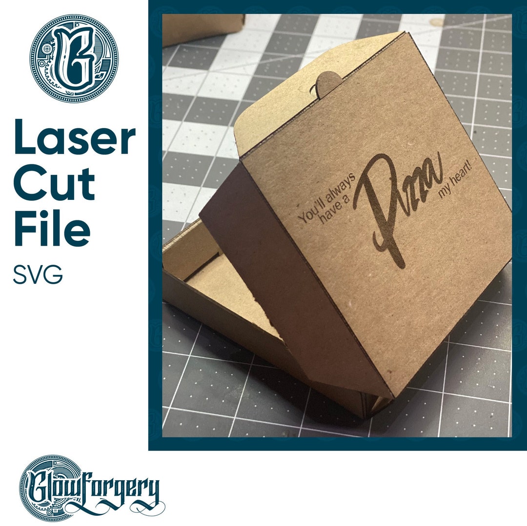 4-5" Pizza Box / Digital Laser Cut SVG File / Glowforge / Jewelry ...
