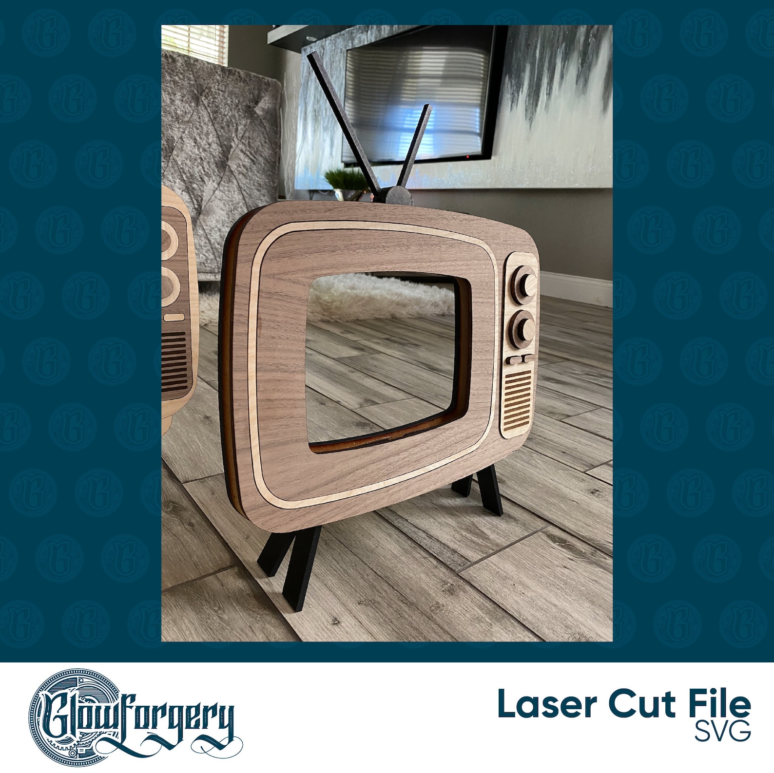 Retro TV Ipad/tablet Stand / Digital Laser Cut SVG File / Glowforge ...