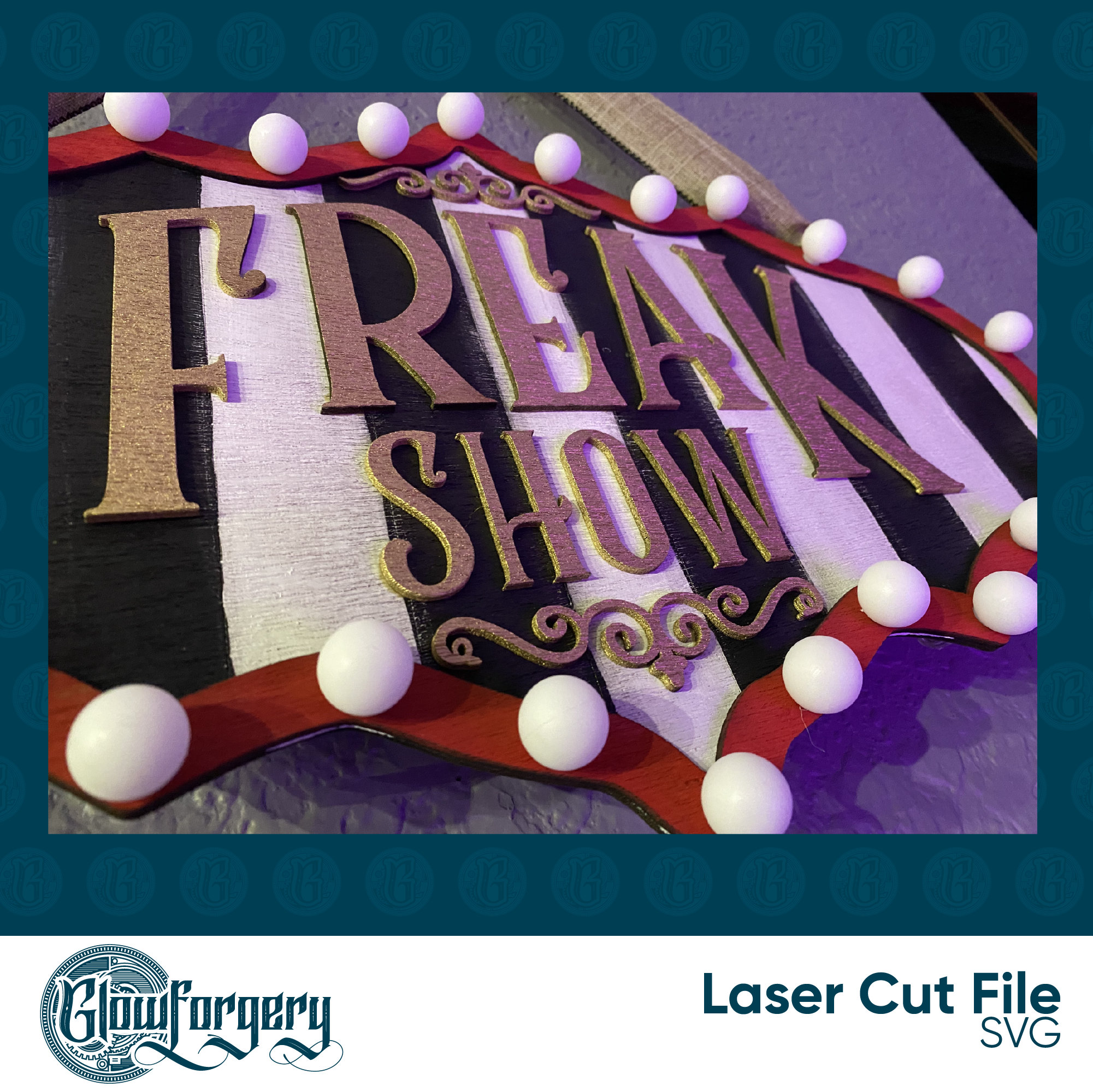 Circus Carnival Freak Show Party Sign / Glowforge / Home Decor / Vector ...