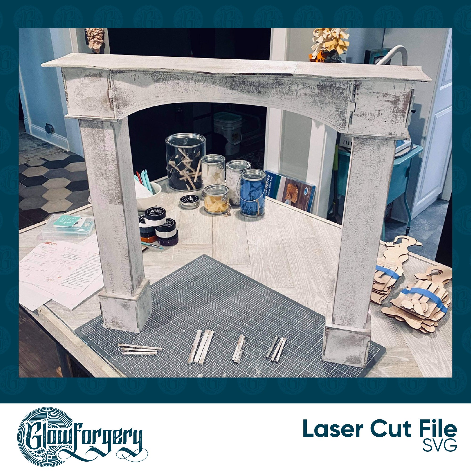 Farmhouse Mantel Decoration / Digital Laser Cut SVG File / - Etsy