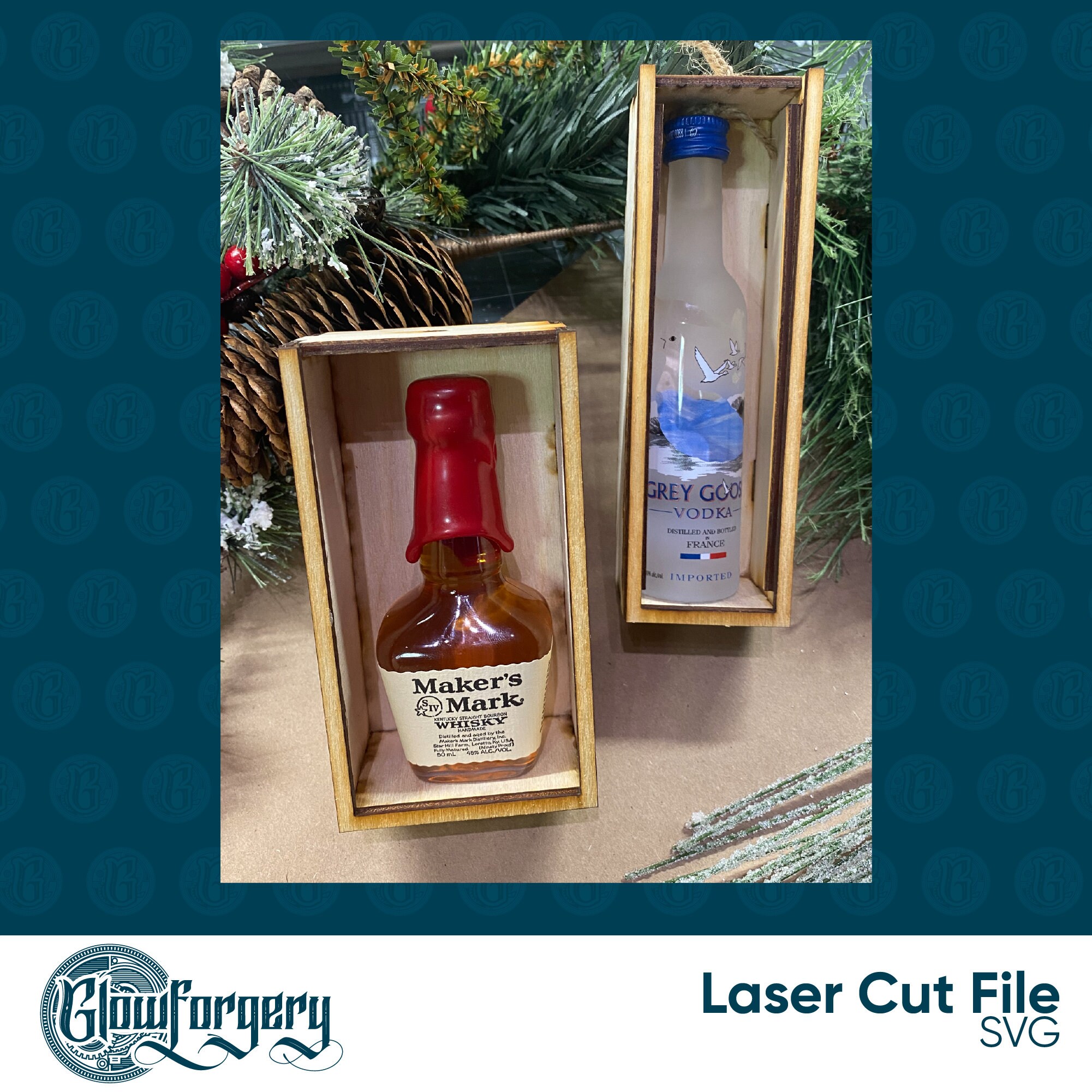 Mini specialty Liquor Bottle Gift Box Set / - Etsy
