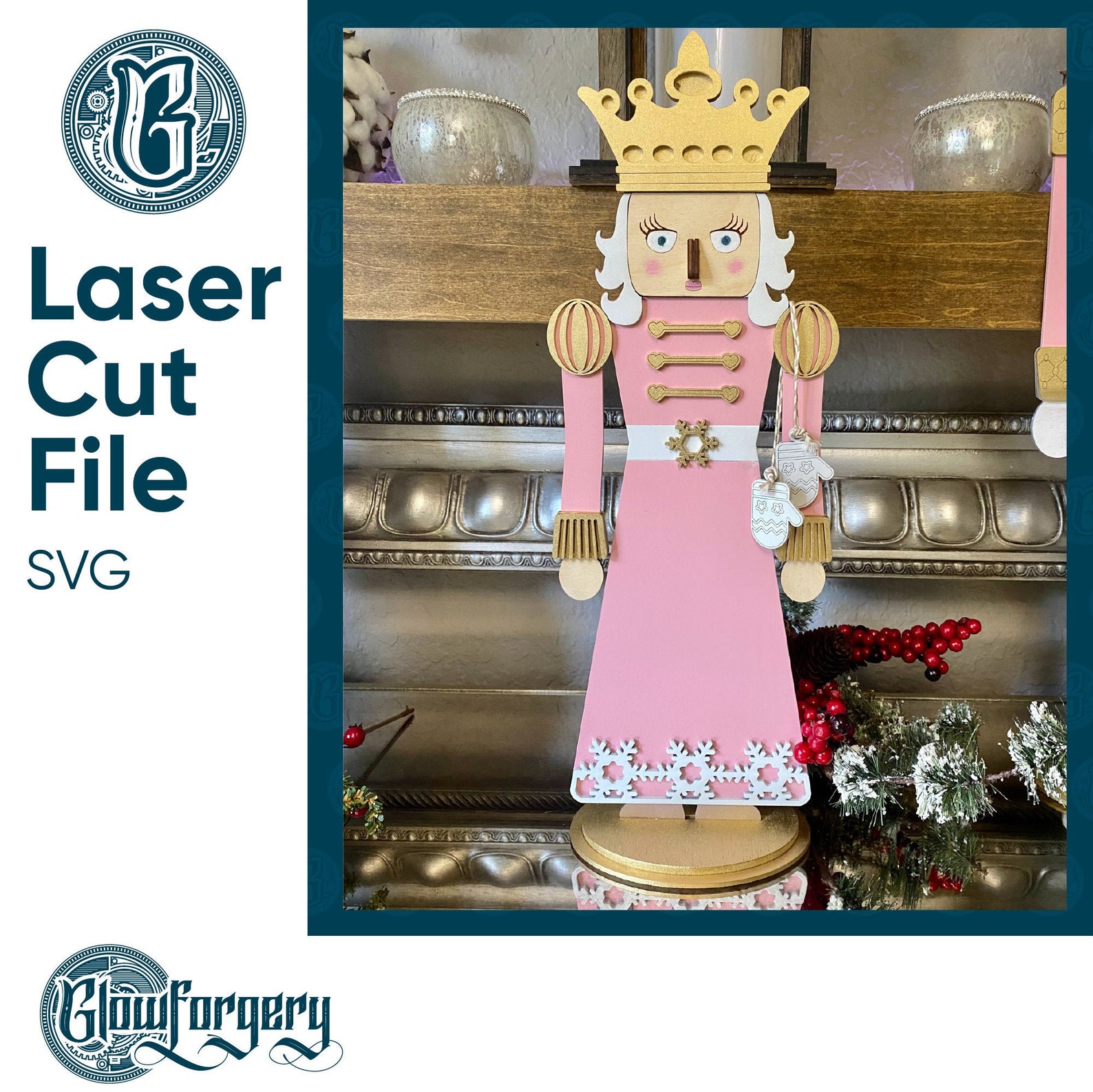 Nutcracker Princess / Digital Laser Cut SVG File / Glowforge / Home ...
