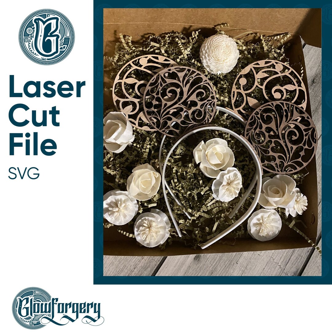 Organic Ears Collection / Digital Laser Cut SVG File / Glowforge / Home ...
