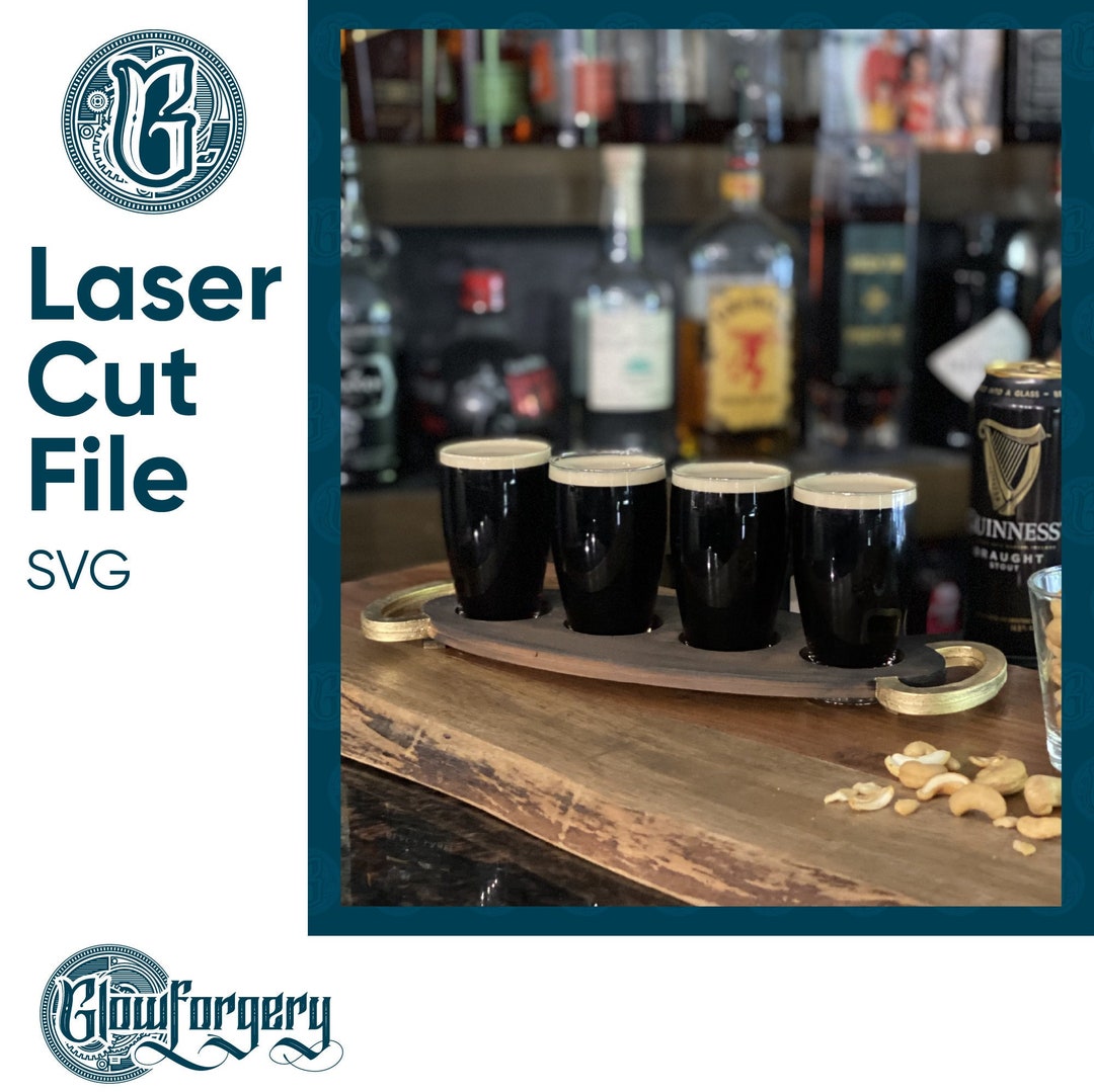 Beer Flight Tray / Digital Laser Cut SVG File / Glowforge / Home Decor ...