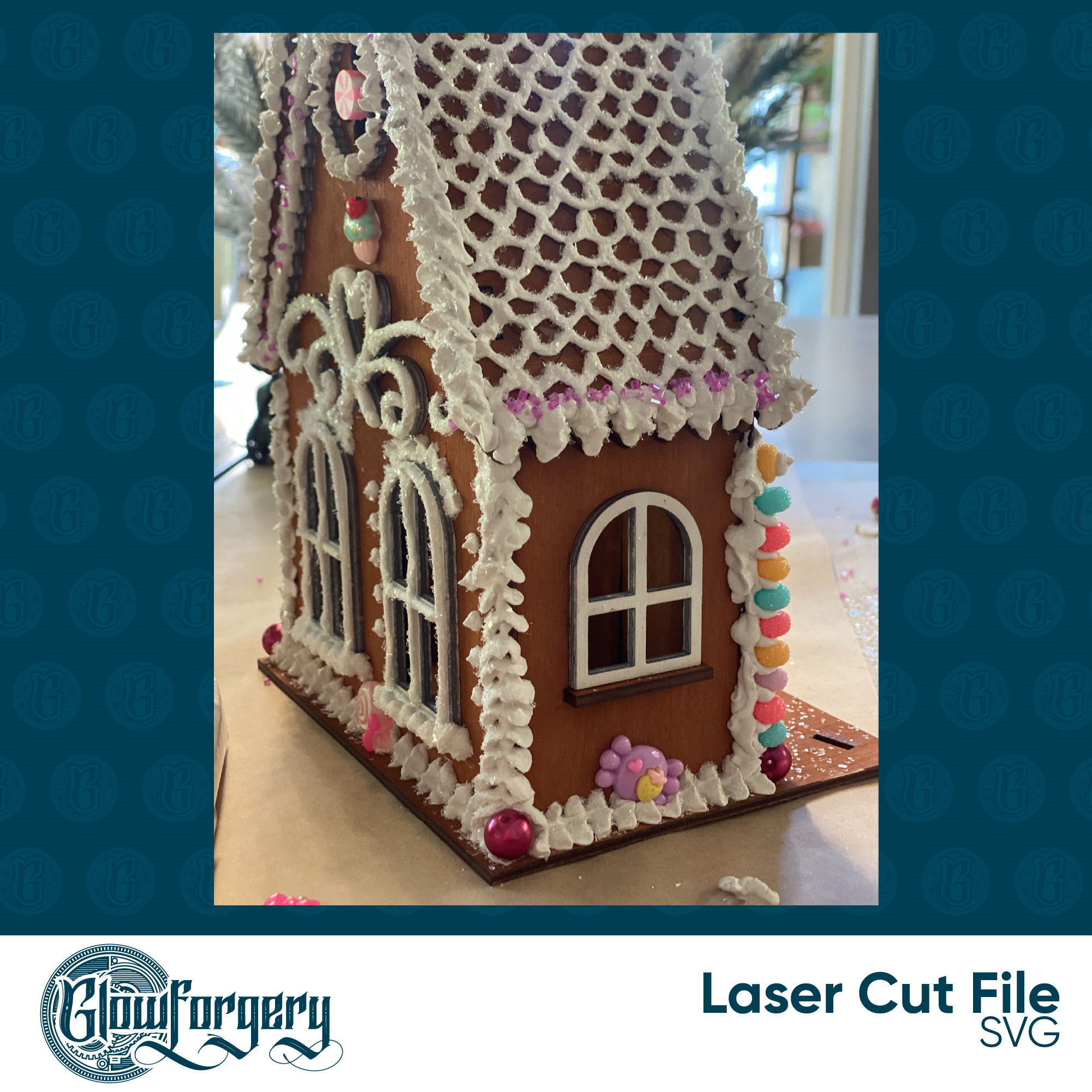 Gingerbread House Kit / Digital Laser Cut SVG File / Glowforge / Home ...