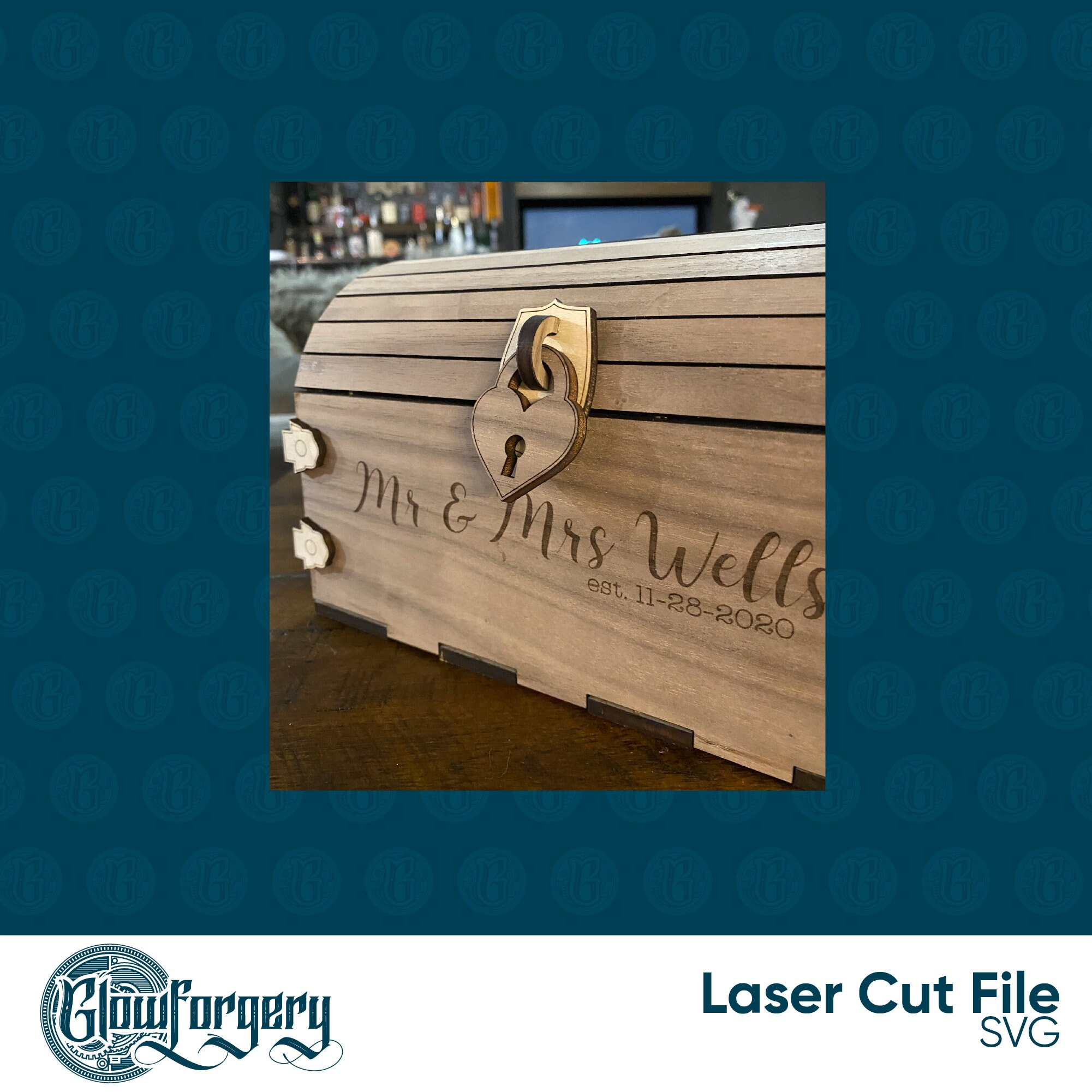 Time Capsule Treasure Chest / Digital Laser Cut SVG File / Glowforge ...