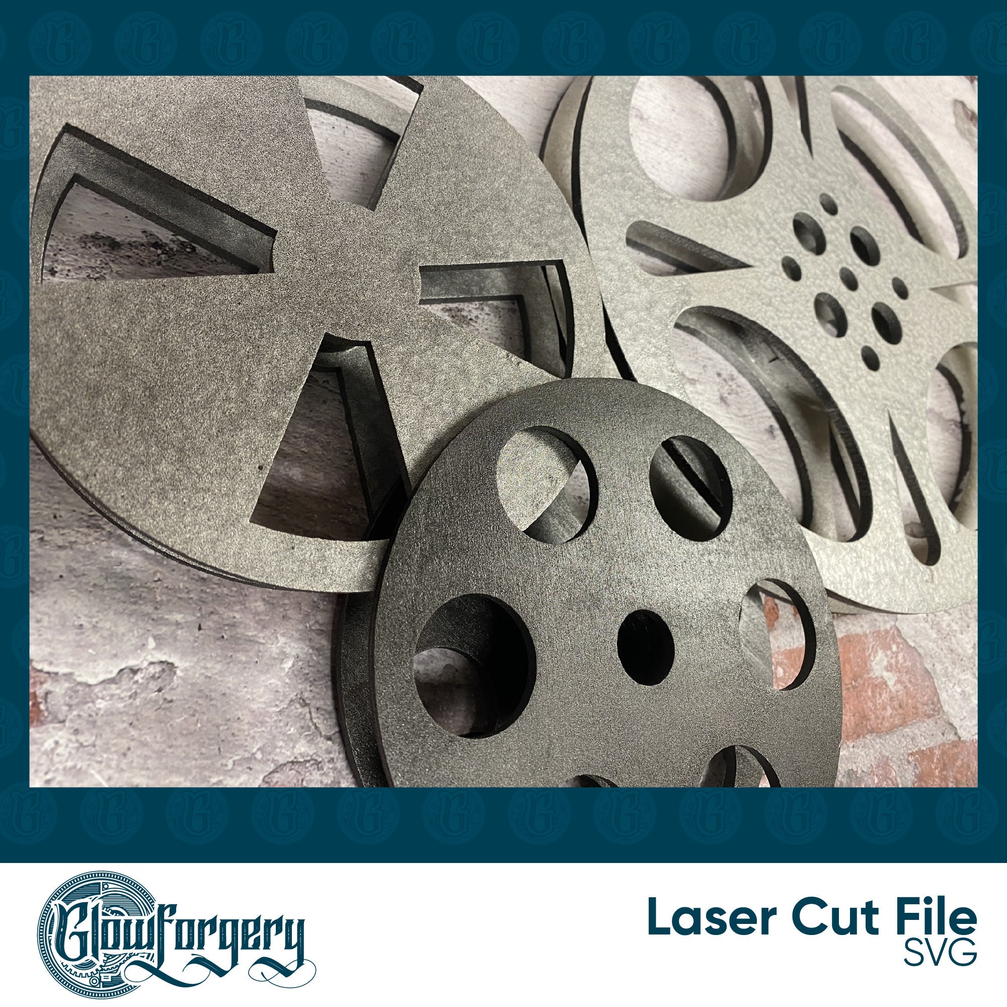 Movie Reel & Clapper Board Set / Digital Laser Cut SVG File / - Etsy