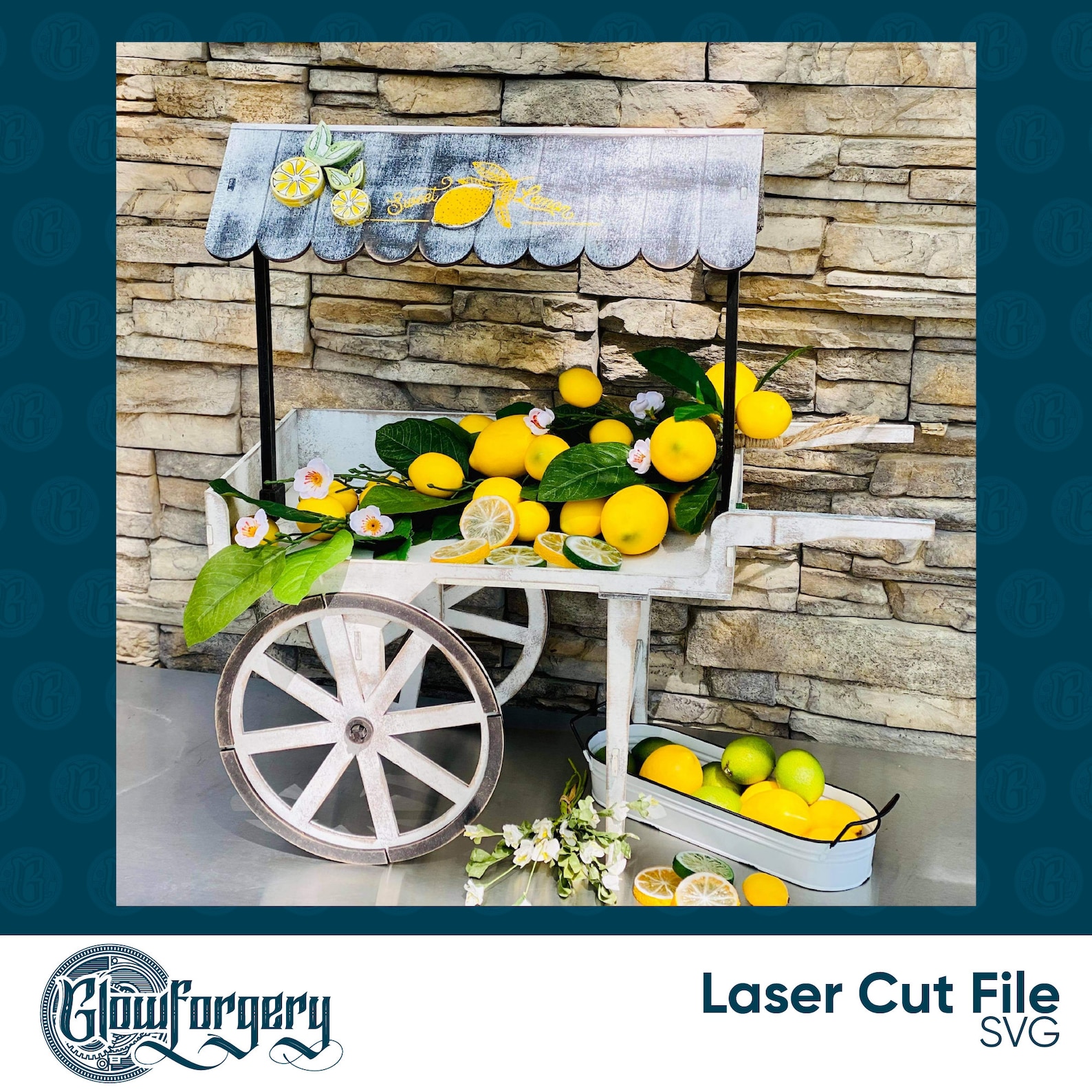 Lemonade Cart / Digital Laser Cut SVG File / Glowforge / Home Decor ...