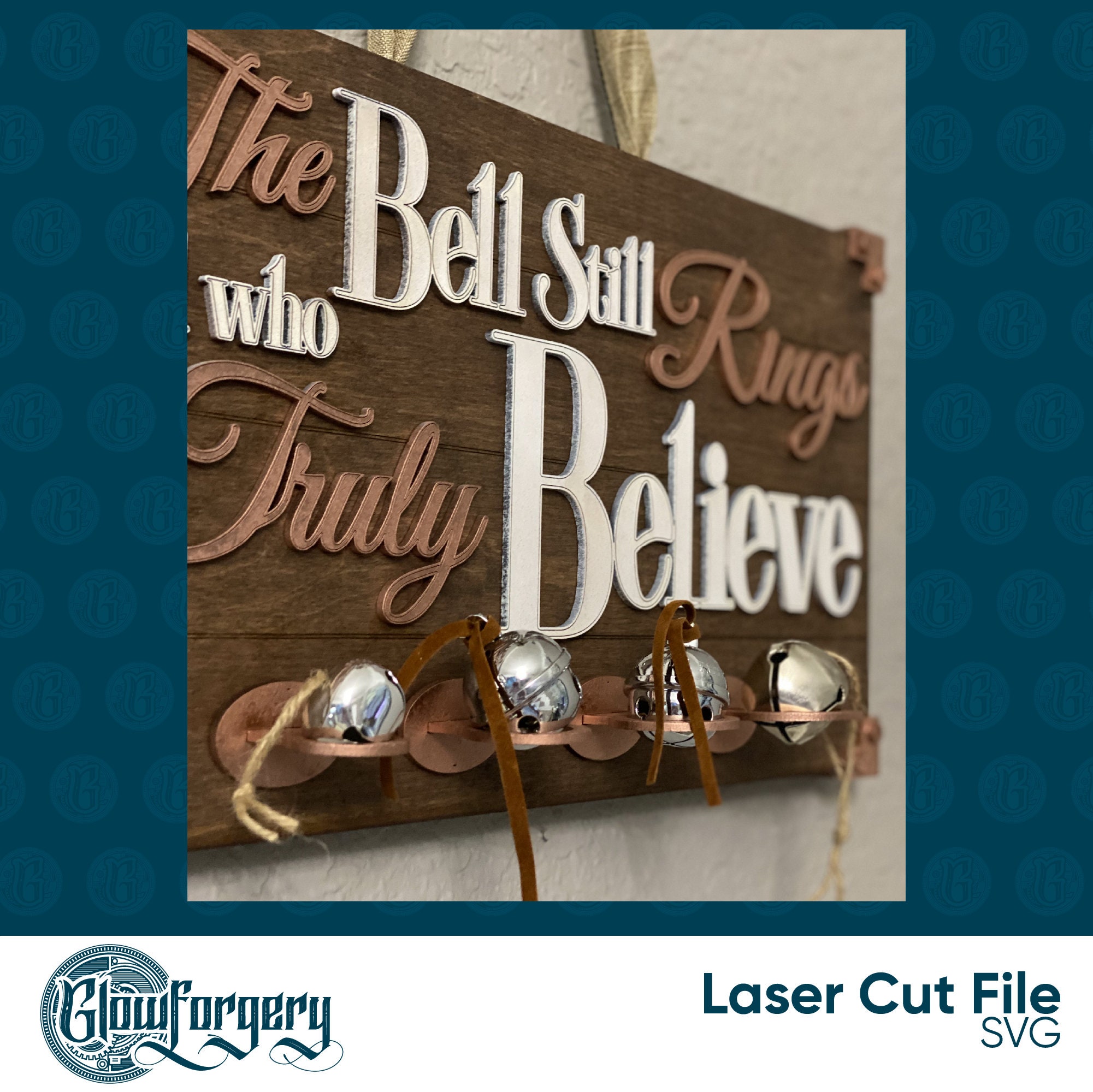 Believe - Bell Collection Display / Digital Laser Cut SVG File ...