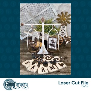 Rustic Farmhouse Scale Decor / Digital Laser Cut SVG File / Glowforge ...