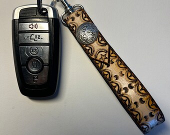 Hand Tooled Leather, Leather, Western, Keychain, Western Leather ...