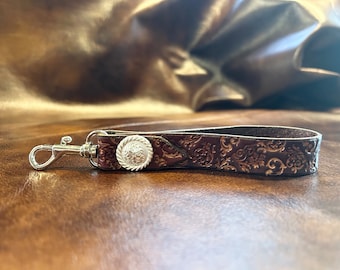 Hand Tooled Leather, Leather, Western, Keychain, Western Leather ...