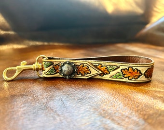 Custom Tooled Leather Keychains Flower Keychain, Cactus Keychain, Aztec ...