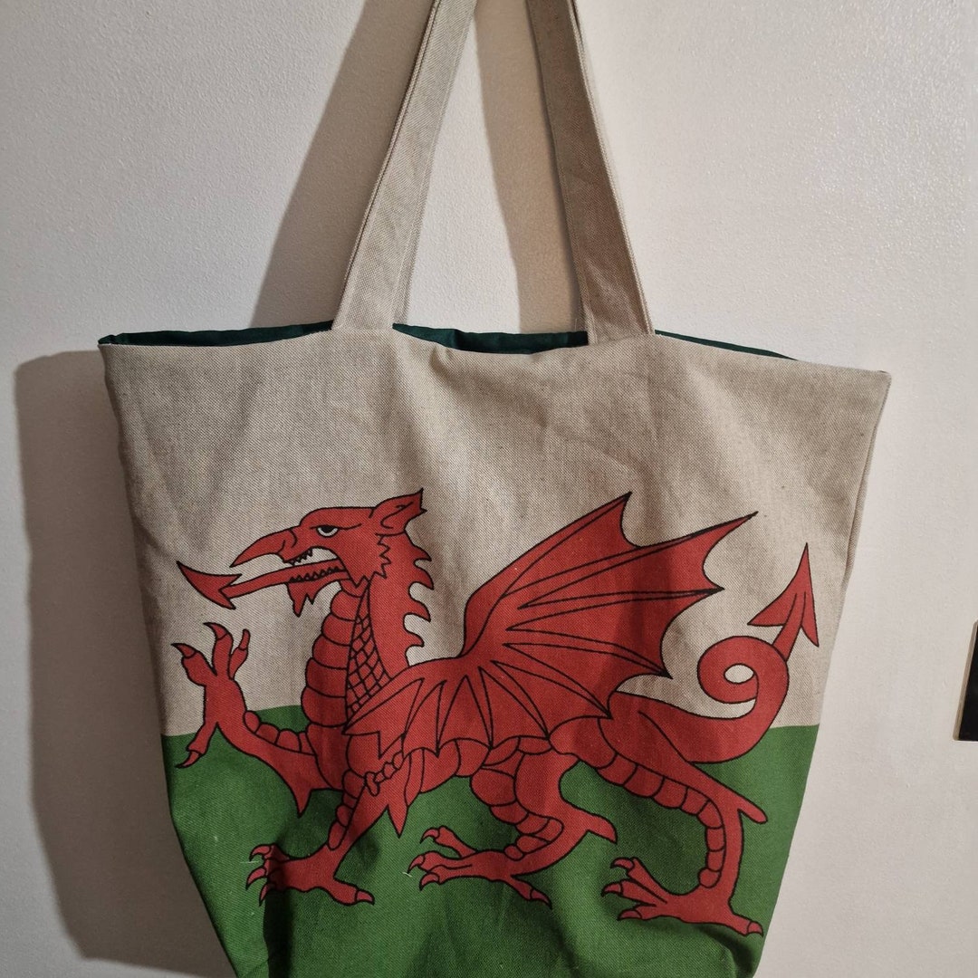 Welsh Dragon. Fully Lined, Box Bottom Tote Bag. 18 X 18 Inch Approx - Etsy