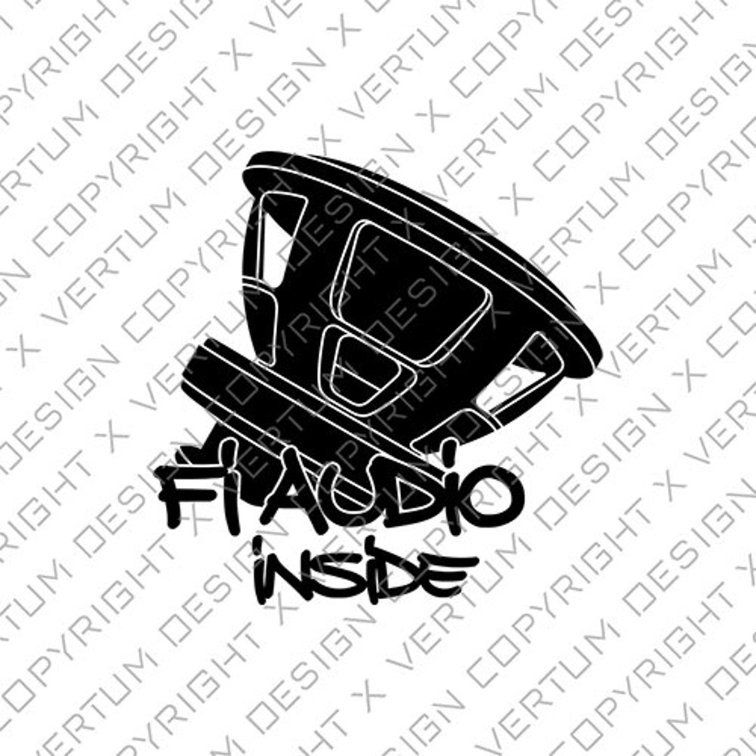 Fi Car Audio Inside - Vector Ready for Decal Print - Subwoofer Vector ...