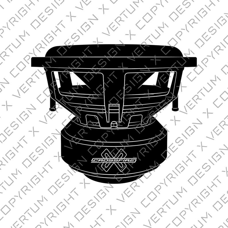 Crossfire Audio C7 12" Subwoofer Vector – .ai .pdf .eps .svg .dwg .png ...