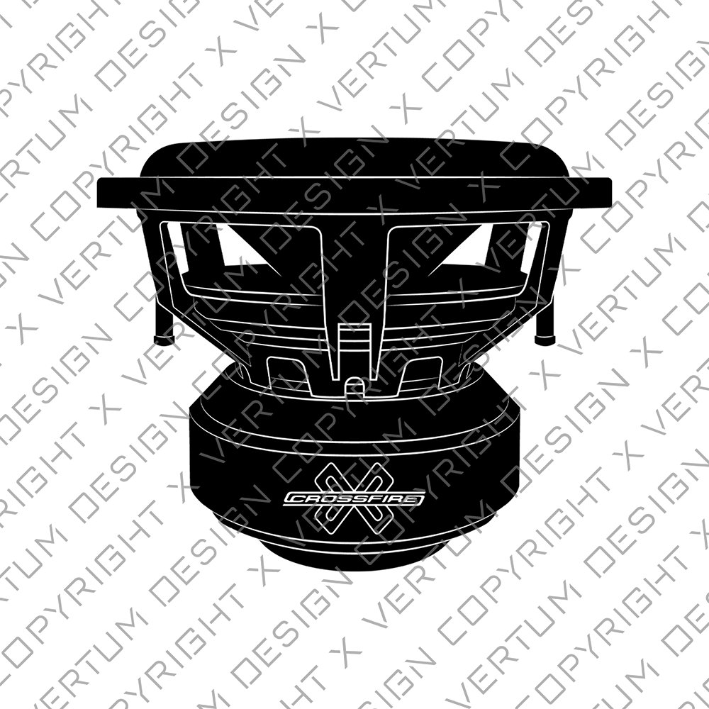 Crossfire Audio C7 12" Subwoofer Vector – .ai .pdf .eps .svg .dwg .png ...