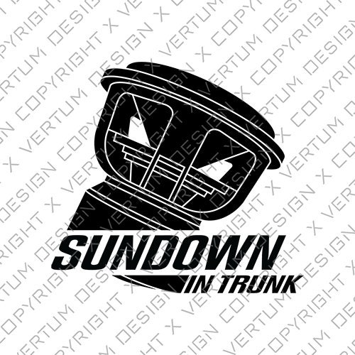 Sundown Audio X in Trunk - Vector Ready for Decal Print - Subwoofer ...