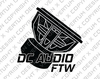 DC Audio Inside - Vector Ready for Decal Print - Subwoofer Vector ...